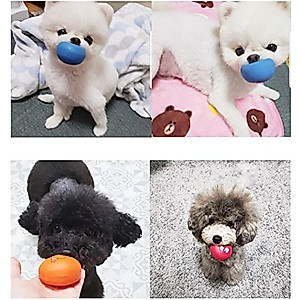 HDSX Smile Face Dog Squeaky Toys Soft Latex Squeak Balls for Puppy Small Pet Dogs 6 Pcs/Set