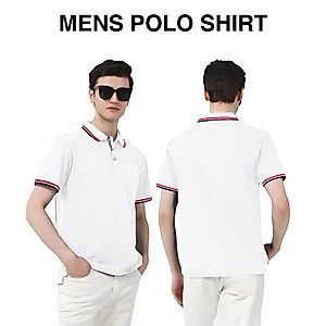 ZITY Mens Polo Shirt Short Sleeve Sports Golf Tennis Shirts for Men Summer Collared Casual Shirt