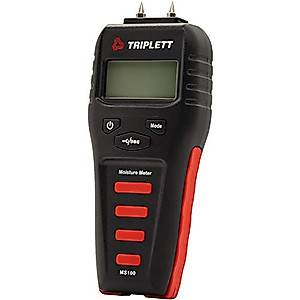 Triplett MS100 Pin Moisture Meter for Wood and Building Materials with Audible Indicator