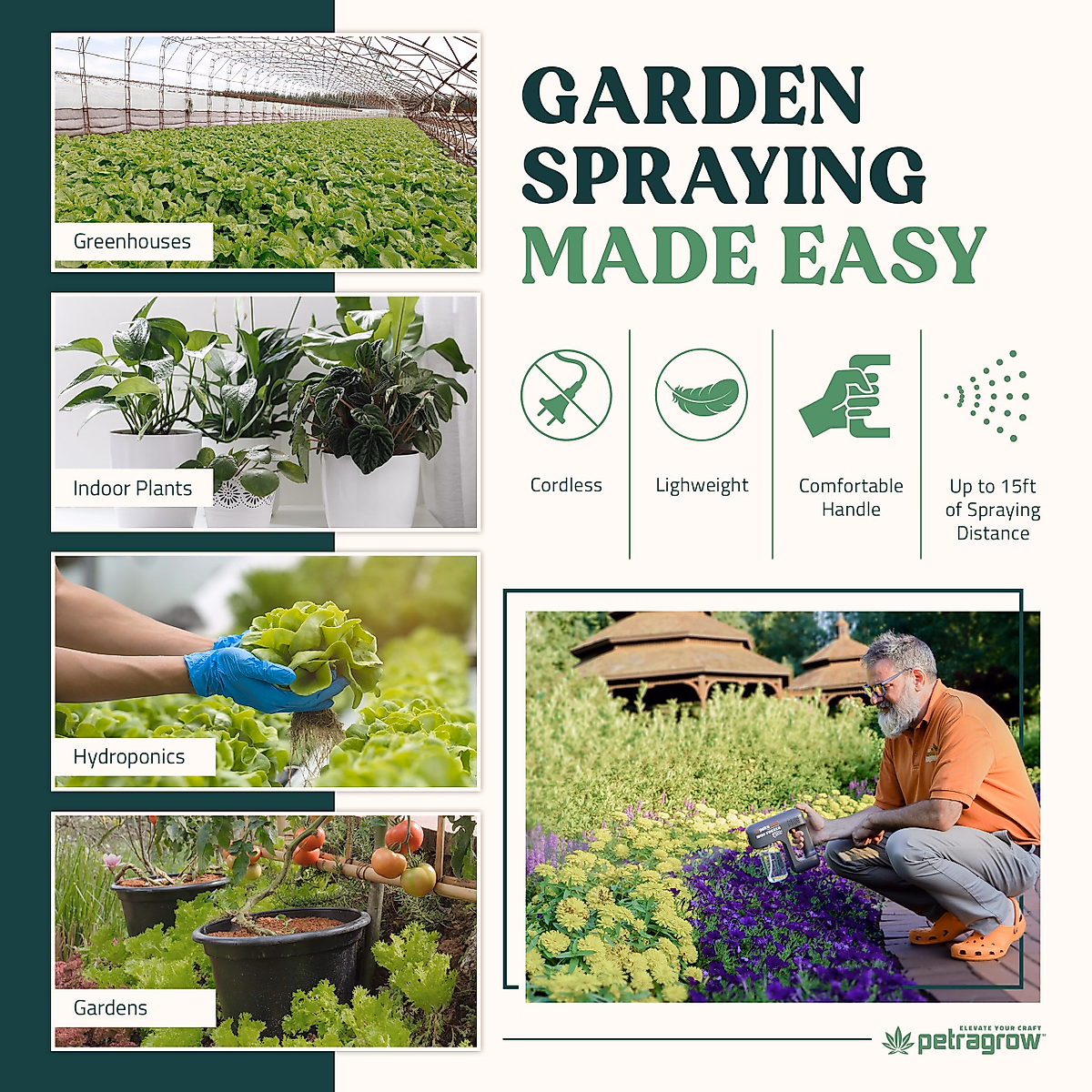 PetraTools Mini Fogger Pro - Two Sprayer Bottle, Mini Fogger Machine, Plant Atomizer, Fogger for Plants, Water Mister Sprayer for Pest Control for Indoor Plants & Outdoor Plants (Includes 2nd Bottle)