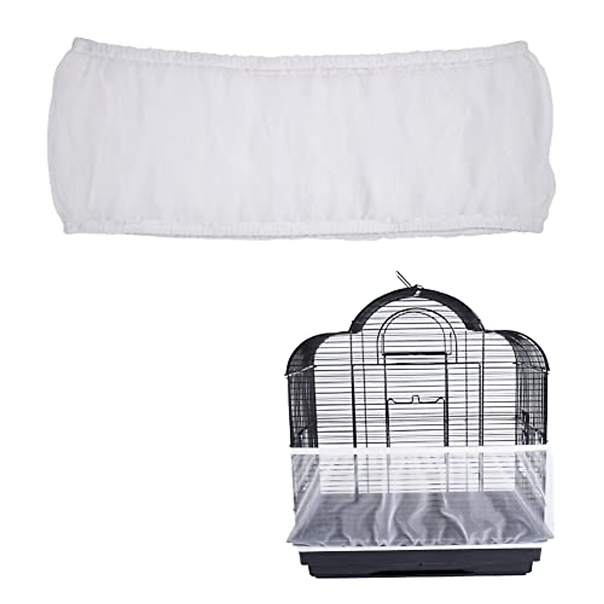 Pssopp Bird Cage Cover Durable Breathable Washable Mesh Seed Catcher Seed Catcher Guard Net Cover Large Size Bird Cage Good Night Cover (4 Colors)