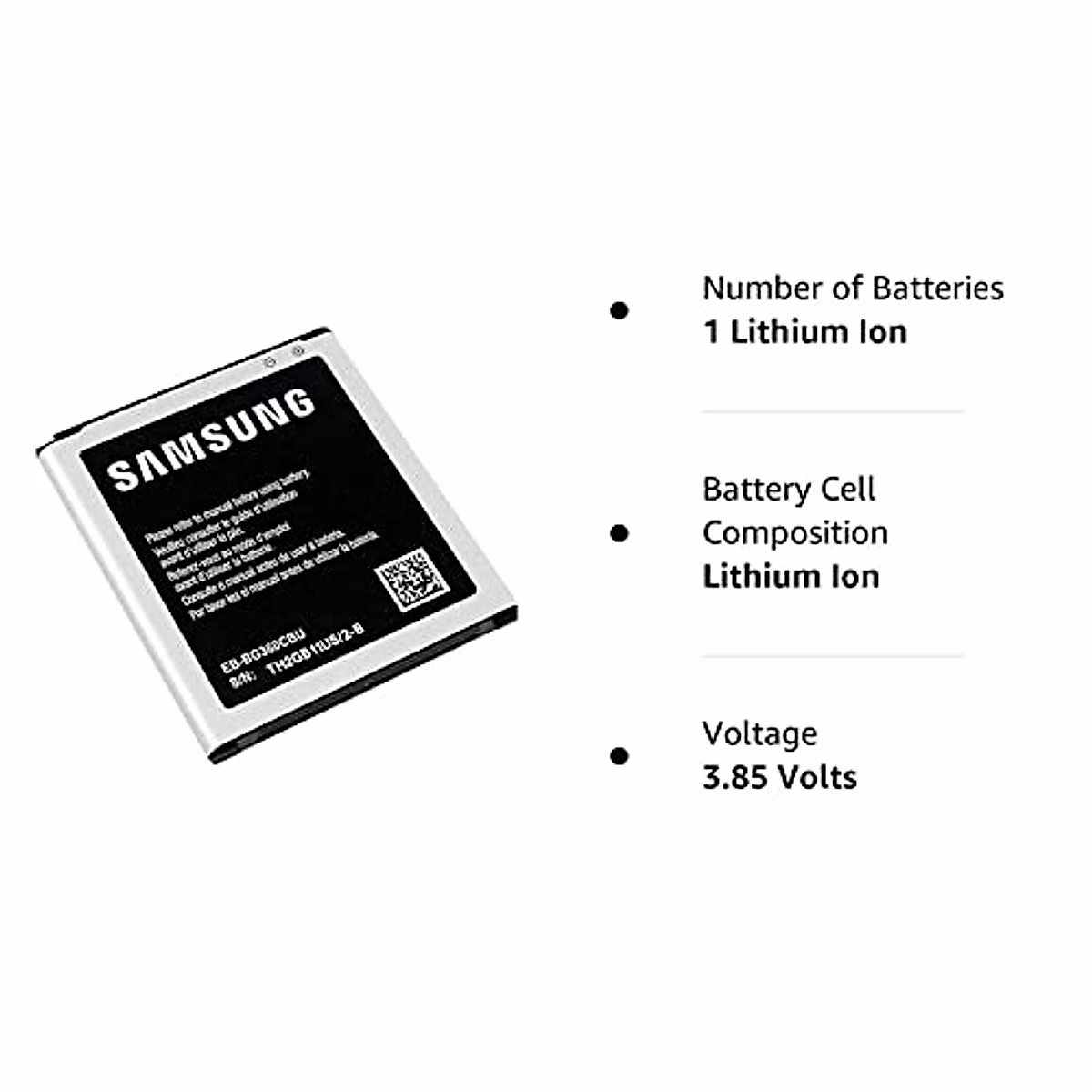 Samsung Replacement Battery EB-BG360CBU 2000mAh For Galaxy Core Prime G360 (Not Compatible with S4, J3, or Grand Prime)