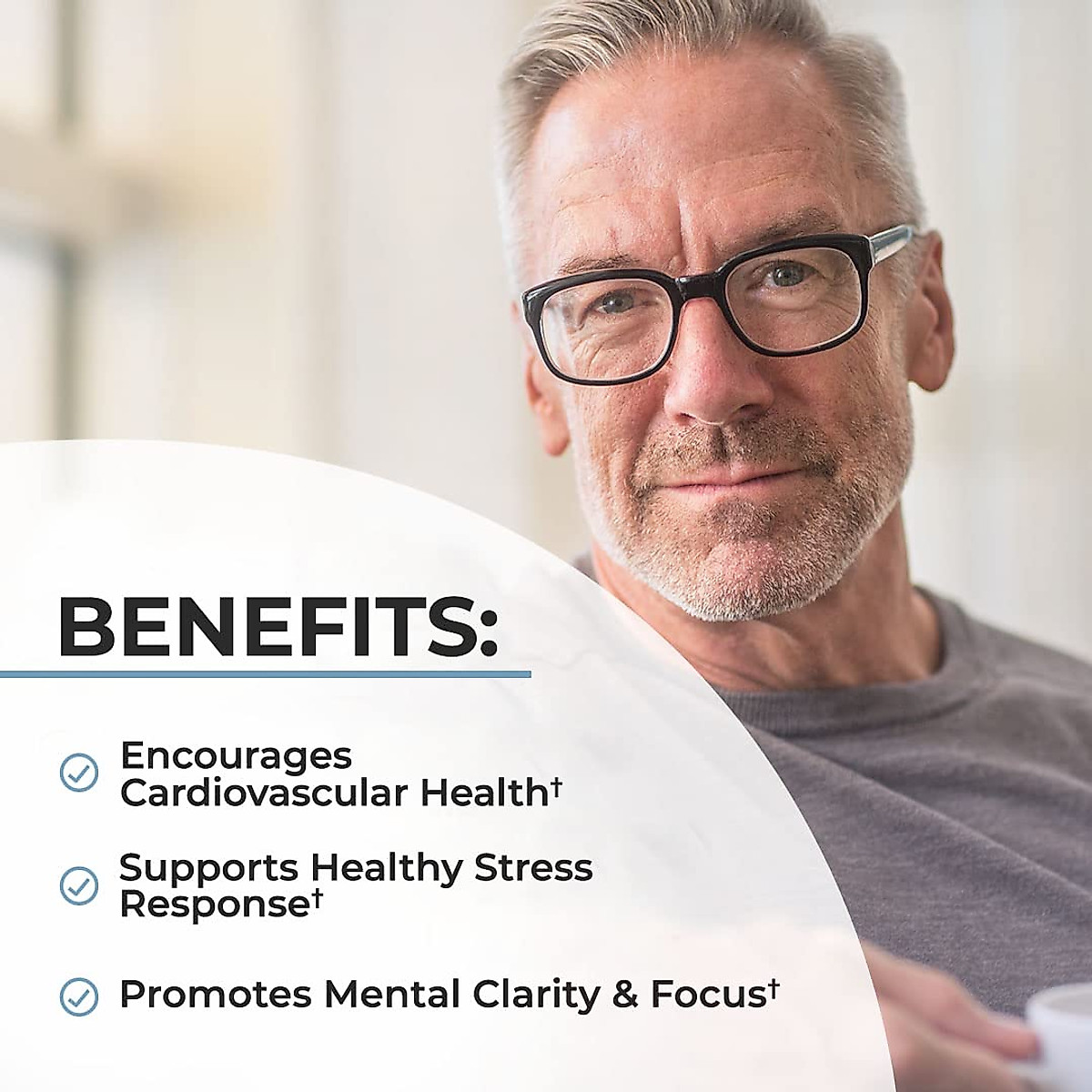 Once Daily Multivitamin for Men 50 and Over - Supplement for Heart Health Support - with Zinc, A, B, C, D3, E Vitamins - for Memory & Brain Health Support - Designed for Whole Body Health - 60 Count
