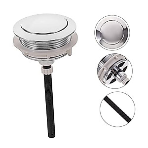 DOITOOL Toilet Button Old Fashioned Kit Water Tank Push Button Toilet Water Valve Button Single Toilet Water Tank Button Single Toilet Button Single Push Button Silver To Pump Water Abs