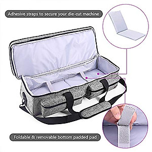 Suteck Double-Layer Carrying Bag for Cricut Explore Air (Air2), Tote Bag Compatible with Cricut Maker, Silhouette Cameo 3, Gray
