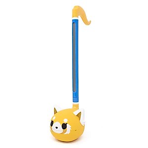 Otamatone Classic Aggretsuko Happy Sweet [Officially Licensed Sanrio] Japanese Character Electronic Musical Instrument Portable Synthesizer from Japan Maywa Denki for Children Kids and Adults Gift