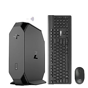HP Z2 Mini G4 Workstation Desktop Micro PC,Core i7 Intel 8th Win 11 Tiny Computer Refurbished,32GB DDR4 Ram,1TB NVMe M.2 SSD + 1TB HDD,Built in WiFi,BT,DP,Wireless K&M,TJJ Mouse Pad(Renewed)