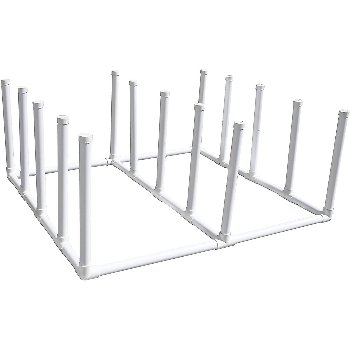 Essentially Yours Float and Raft Rack 12 Bar - Poolside Storage Organizer for Floats, Paddles, Noodles, Surfboards, Towels, (61" W x 44" L x 26.5" H), Brown Style 664413 (White)