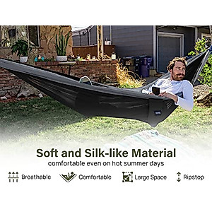 Kootek Camping Hammock Double Portable Hammocks Camping Accessories for Outdoor, Indoor, Backpacking, Travel, Beach, Backyard, Patio, Hiking