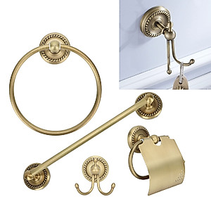 Hilitand Towel Rack, Towel Rack Copper Bath Towel Shelf Wall Rack Shower Storage Rack for Bathroom Kitchen, Towel Racks