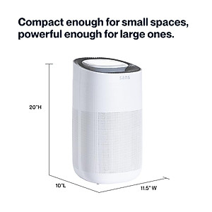 Sans HEPA 13 Air Purifier - White - 1560ft² Ultra-Quiet Home Air Purifier, Pre-Filter, Activated Carbon, UV-C Light, Protect from Odors, Smoke, Pollutants, Allergens, Dust, Dander, Harmful Chemicals