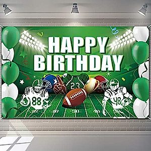 Football Birthday Party Backdrop Decorations Football Birthday Banner Super Football Bowl Game Day Sports Fan Supplies Football Themed Boy Birthday Party Favors Photo Booth Props Wall Hanging