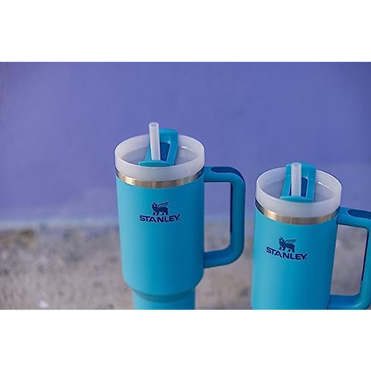 Stanley Quencher H2.0 FlowState Stainless Steel Vacuum Insulated Tumbler with Lid and Straw for Water, Iced Tea or Coffee, Smoothie and More, Pool, 30 oz