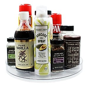 Simple Design Lazy Susan Organizer – Kitchen Cabinet Organizer – Heavy Duty Plastic – Multifunctional and Practical Design – Ideal for Kitchen, Under Sink, Bathroom (1 Pack)