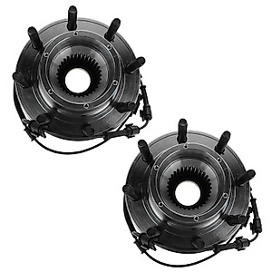 TRQ Front Wheel Hub Bearings Assembly Set Compatible with 2011-2016 Ford F-250 Super Duty F-350 Super Duty