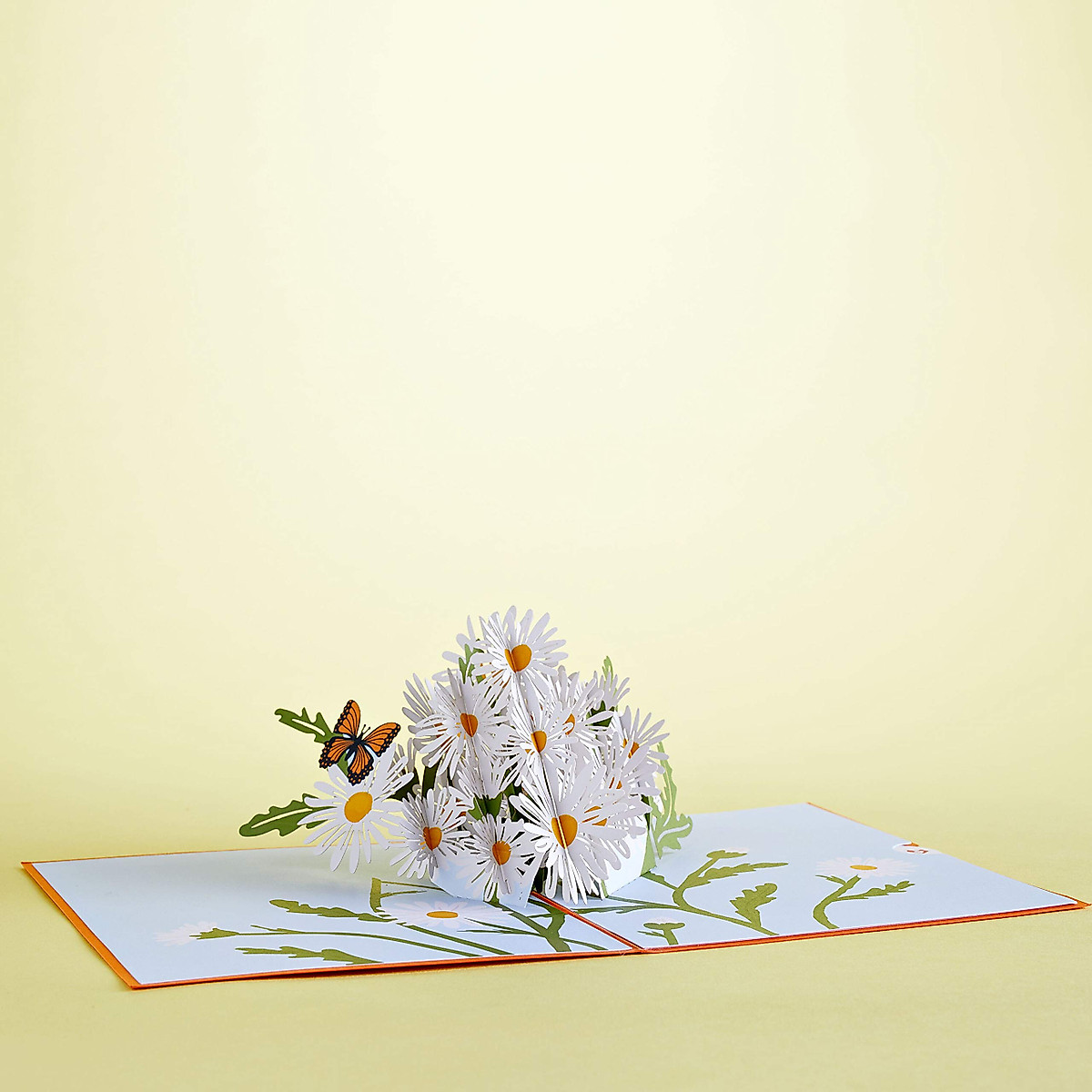 Lovepop Cards - Daisies with Monarch Butterfly, 3D Butterfly Birthday Card, Thank You Card, Blank Envelope Included