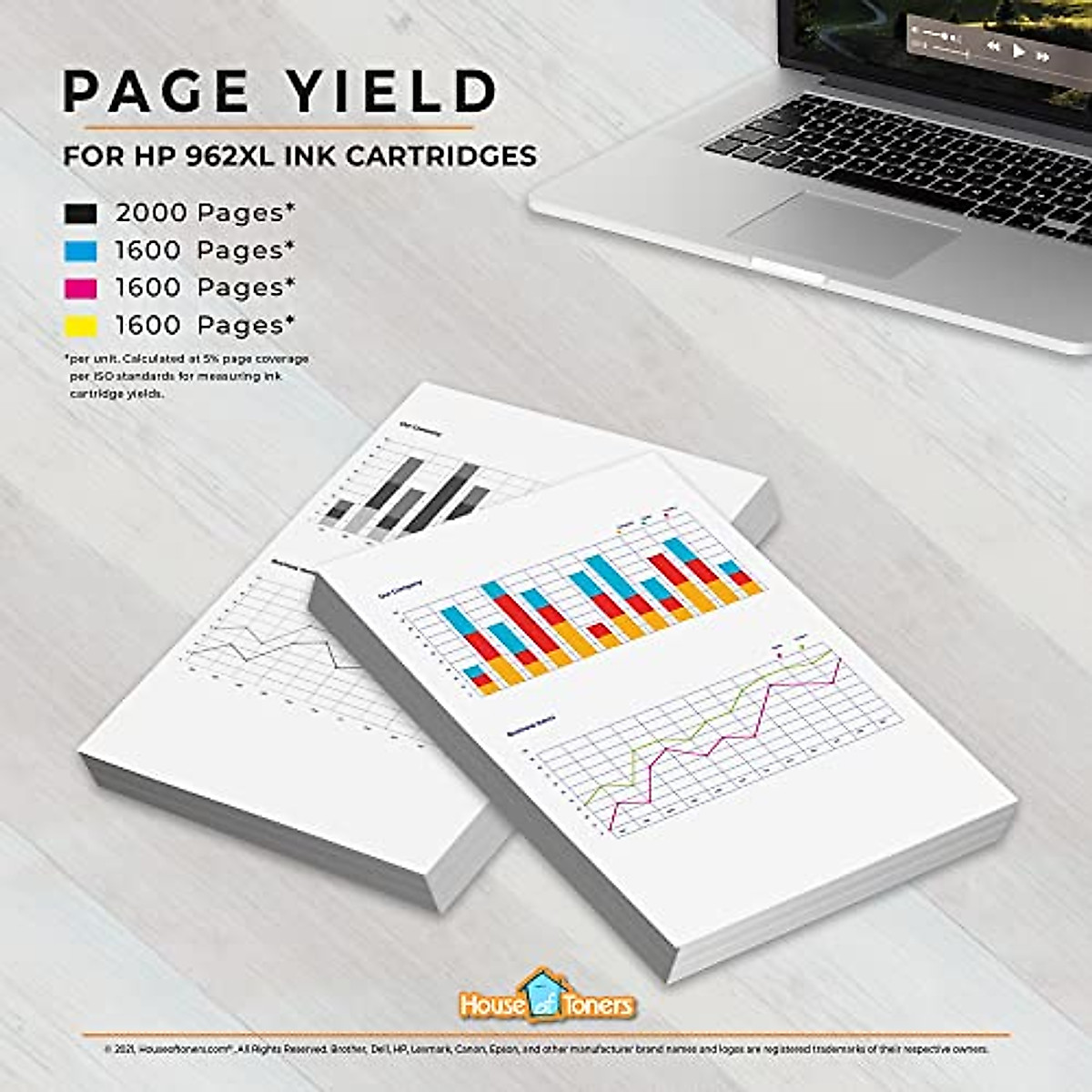 Houseoftoners Remanufactured Ink Cartridge Replacement for HP 962XL 962 XL for OfficeJet Pro 9025 9020 9018 9015 9010 (1C/1M/1Y, 3PK)