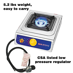 Vivicreate Camping Stove, Gas Stove, Gas Grill, Outdoor Stove, Propane Gas Stove, Propane Gas Burner, Fishing Stove, Hiking burner (Aluminum)