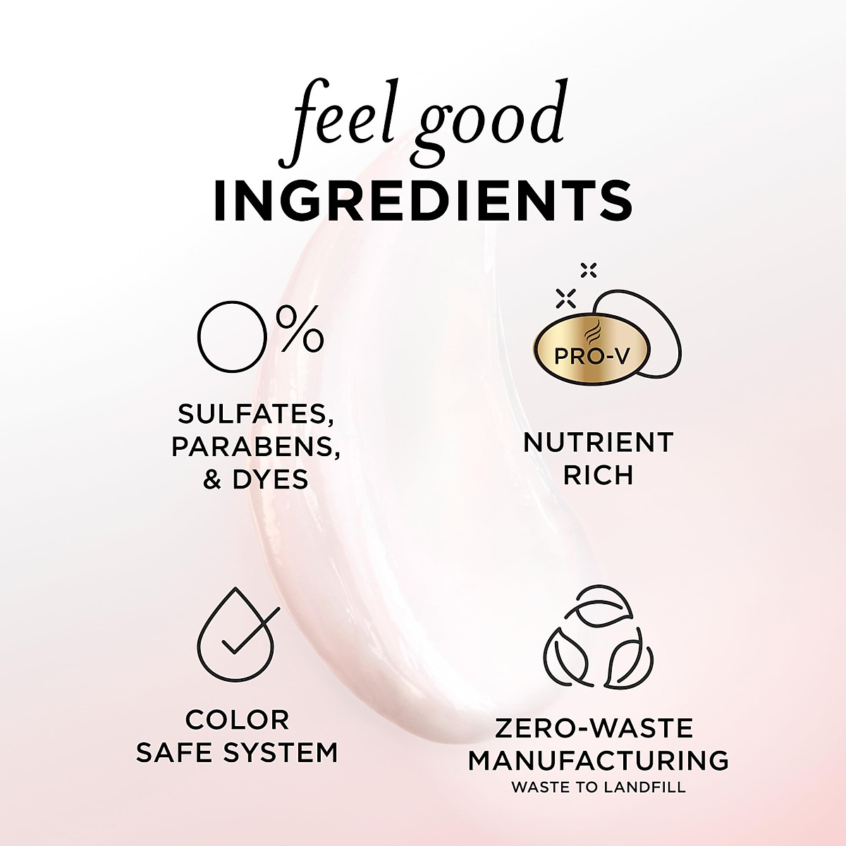 Pantene Rose Water Conditioner, Soothes, Replenishes Hydration, Safe for Color Treated Hair, Nutrient Infused with Vitamin B5 and Antioxidants, Pro-V Blends, 30.0 oz