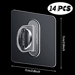 14 PCS Spray Bottle Holder Adhesive Bottle Hooks Clear Spray Bottle Hooks Shower Curtain Rod Holder Wall Mount Utility Hooks Decorative Shower Curtain Hooks for Kitchen Home Bathroom Accessories