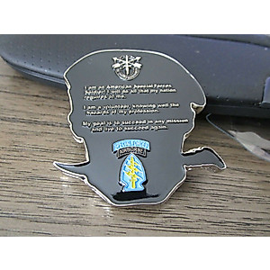 United States Army 10th Special Forces Group Green Berets Creed 10th SFG(A) Reapers Skull Challenge Coin