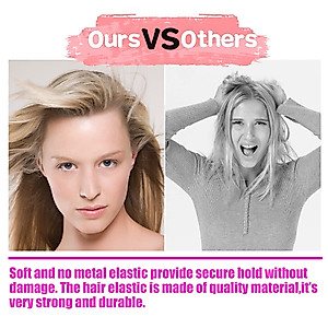 Multy-Colored Hair Ties for Thick Hair, 120 PCS Large Hair Elastics, No Damage Ponytail Holders for Women, Men and Girls