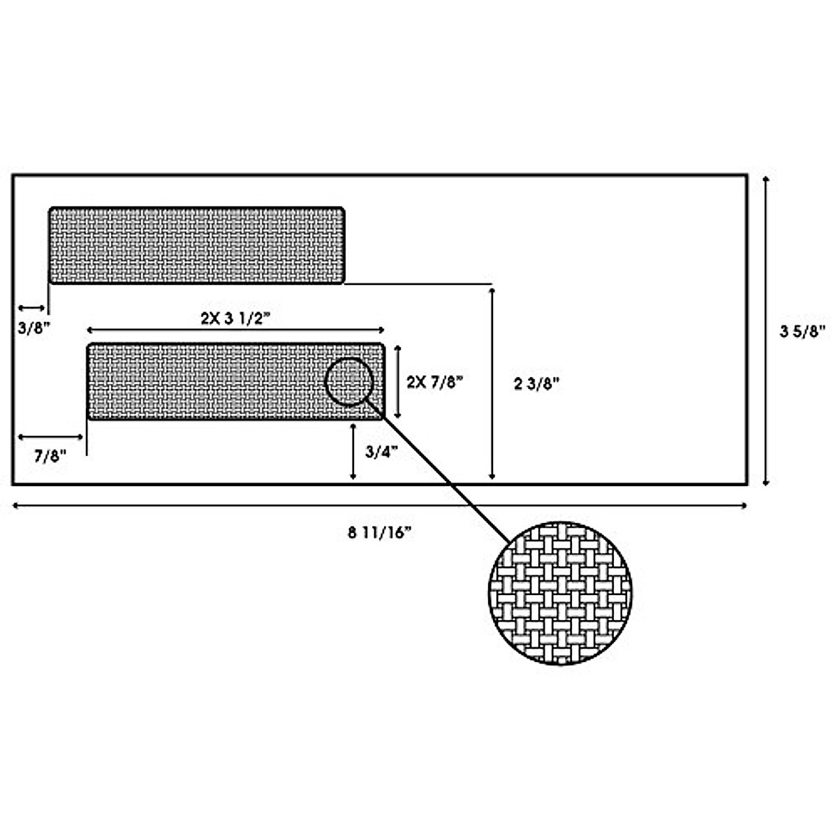 500 #8 Gummed Double Window Security Check Envelopes - Designed for QuickBooks Checks - Computer Printed Checks - Gummed Flap - 3 5/8 X 8 11/16