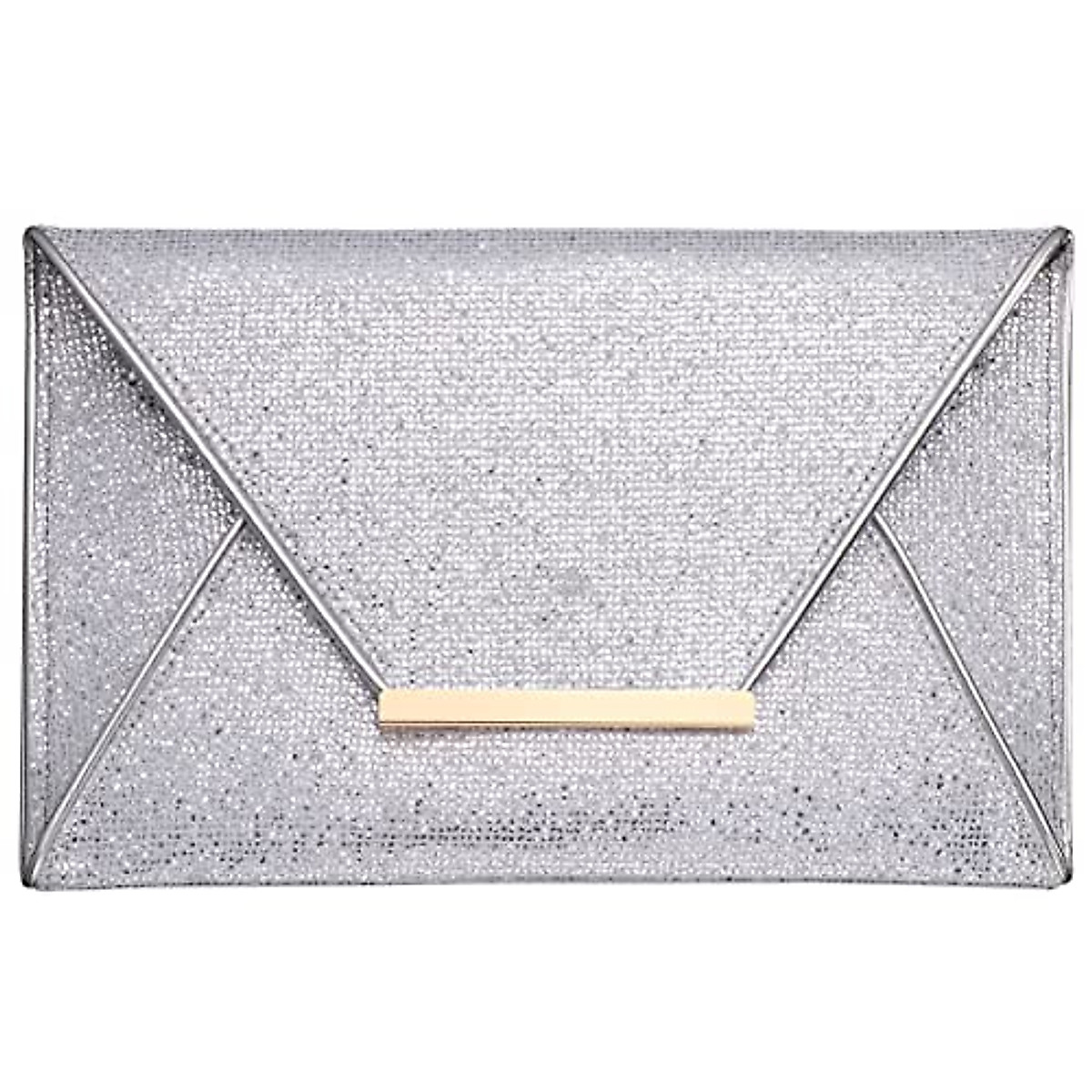 TENDYCOCO Women Evening Clutch Bag Silver Rhinestone Purse Glitter Prom Clutch Purse for Women Ladies