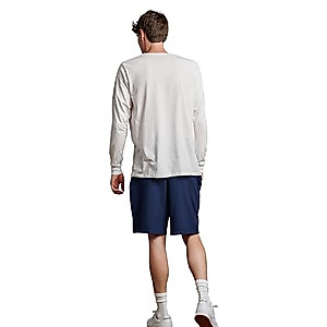 Russell Athletic Mens Cotton & Jogger with Pockets Athletic Shorts, Basic Cotton - Navy, Large US