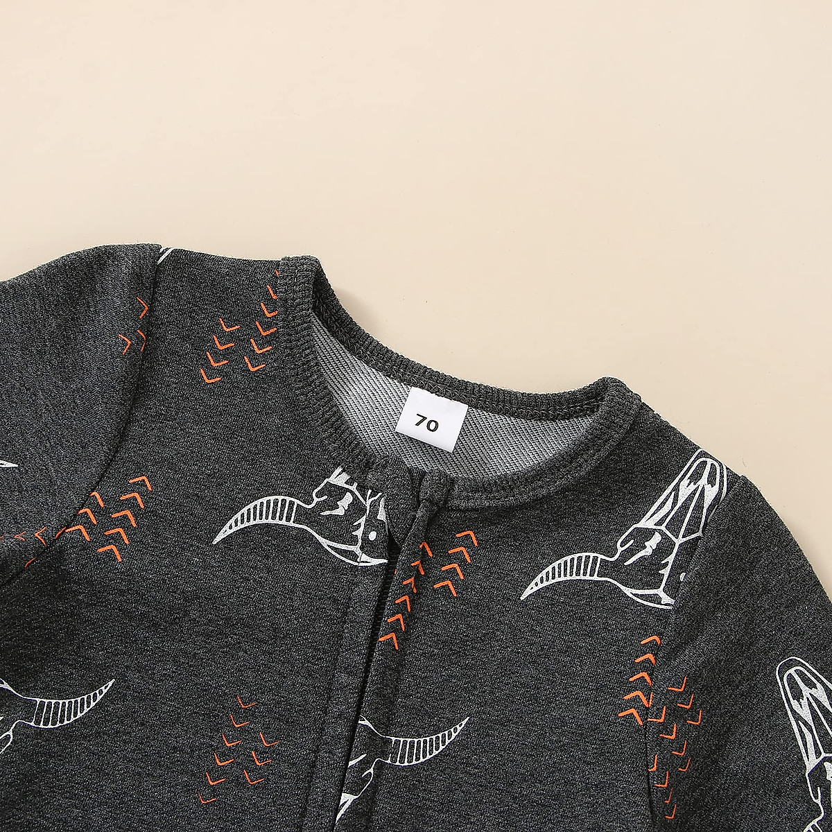 Omkzanbi Western Baby Boy Clothes Newborn Cowboy Jumpsuit Cow Printed Onesie Long Sleeve Bodysuit Fall Winter Outfit (Western Onesie Cow Printed, 0-3 Months)