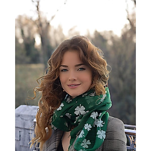 Nollia Green Shamrock St. Patrick's Day 2-Pack Scarf Set for Women