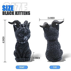 Kilyparty 4PCS Set Cats Garden Decor Cat Gnome Statues for Outdoor Halloween Cat Figurine Cat Lover Idea Cute Cat homedecor Waterproof Figurines Lawn Ornaments