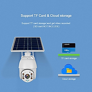 EVERSECU Wireless Solar Powered 2.4Ghz WiFi PTZ Security Camera with Rechargeable Battery Outdoor Home Surveillance, 2-Way Audio, Wire-Free Support Cloud/Local SD Storage, Outdoor Weatherproof