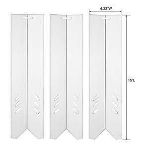B0212-040 Heat Plates Grill Parts for Blue Rhino 3 Burner Grill Replacement Parts GBC1932L GBC1793W RevoAce Grill Parts Heat Tent 55-24-198 GBC1706W GBC1705WV Heat Shield BBQ Grill Accessories