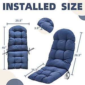 Outdoor Adirondack/Rocking Chair Cushions, Waterproof, Weather-Resistant, Terrace, Doorway, Leisure Relaxation (2 Count)