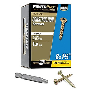 Power Pro Premium Interior Construction Screws (#8 x 1-3/4") - 1lb Box