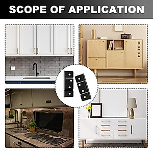 Three Leaf Non-Mortised Hinge for Mobile Home & RV Interior 8 Packa Black Door Hinges with Screws