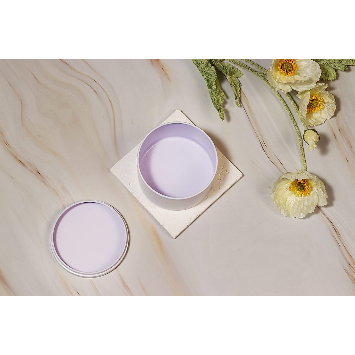 Aroparc White Candle Tins - 8oz, 24 Piece, Straight Sided Bulk Candle Containers for Candle Making Supplies