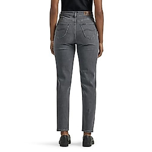 Lee Women's Legendary High Rise Mom Jean, Washed Black, 6