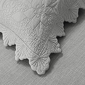 Brandream 6PC Luxury Bedding Quilt Set Queen King Size Farmhouse Quilt Bedspread Set Cotton Shabby Antique Bedroom Set