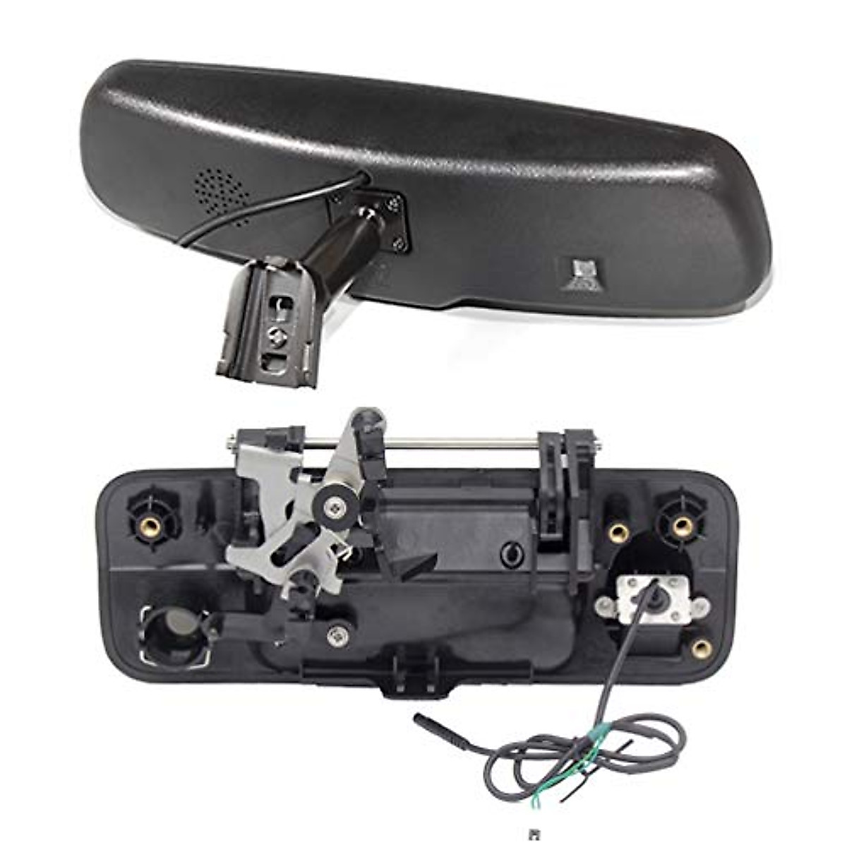 EWAY for Toyota Tundra 2007-2014 4.3" Rear View Mirror Monitor with Tailgate Handle Backup Camera Kit Parking Waterproof CCD Reverse Reversing Night Vision Car Safety Backing Auto Cameras