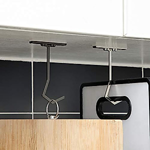 DIKALU Metal Banana Hanger - Under Cabinet Hook for Bananas or Other Kitchen Items. Keep Banana Fresh (Gun Color X 1pc)