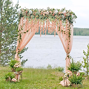 INSUNSIX Purple Wisteria Hanging Flowers, 6 Pack 3.6 Feet Fake Wisteria Garland Silk Wisteria Vine Flower for Wedding Party Garden Outdoor Home Decor (Purple)