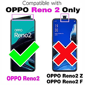 ELISORLI Compatible with Oppo Reno 2 case Rugged Thin Slim Cell Accessories Anti-Slip Fit Rubber TPU Mobile Phone Protection Full Body Silicone Soft Bumper Grip Cover for Reno2 2019 Women Men Black