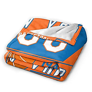 Custom Throw Blankets for Bed Personalized Basketball City Fans Gift Winter Summer Fleece Blanket Name and Number, 30"x40", 50"x60"