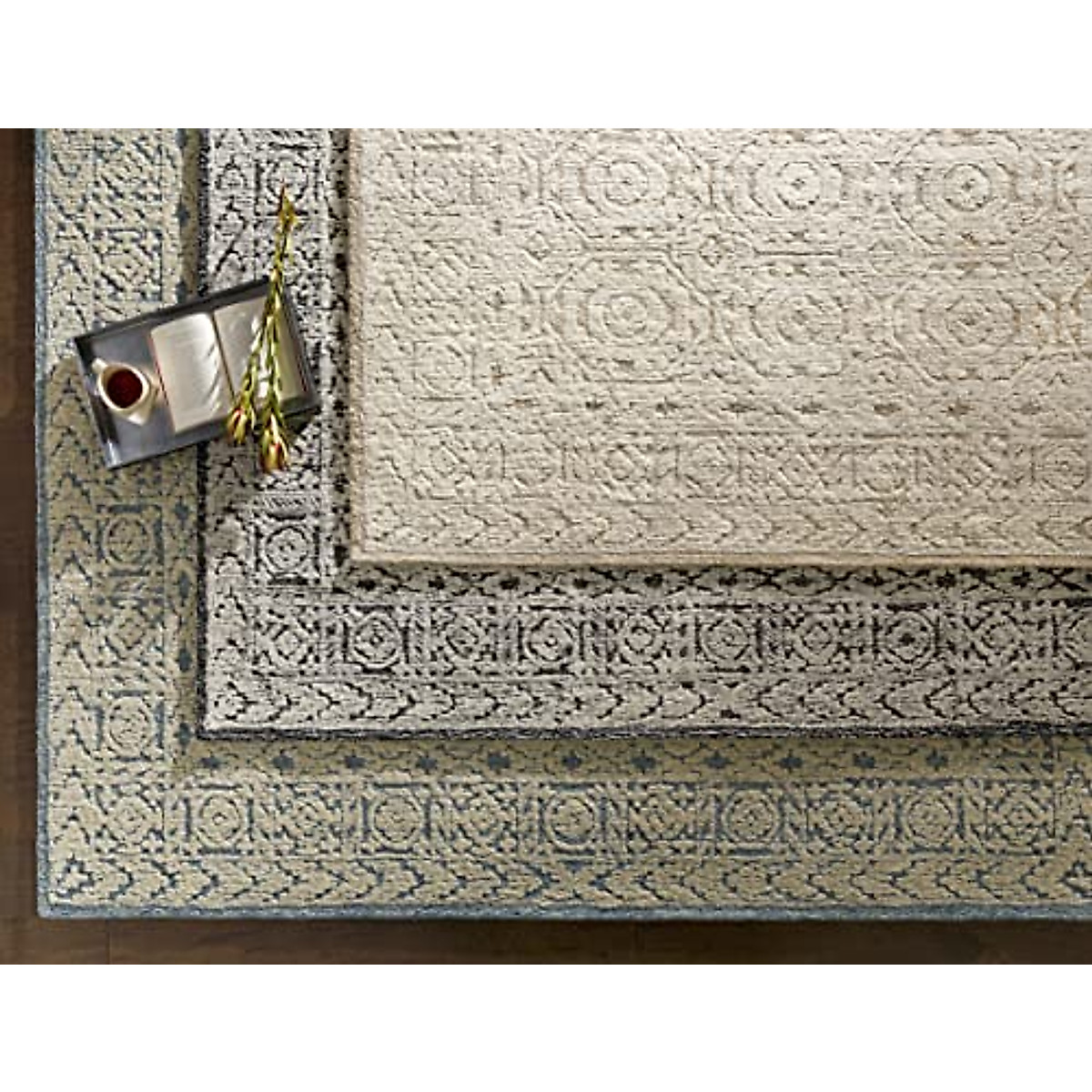 Mark&Day Area Rugs, 9x12 Hello Transitional Khaki Area Rug, Cream Light Brown Carpet for Living Room, Bedroom or Kitchen (9' x 12')