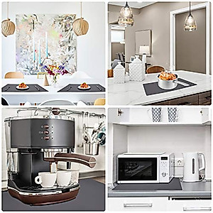 Gartful Extra Large Silicone Mats for Countertop, 28" by 20" Multipurpose Mat, Counter Table Protector, Desk Saver Pad, Placemat Nonstick Nonskid Heat-Resistant Pad, Dark Gray, 2PCS