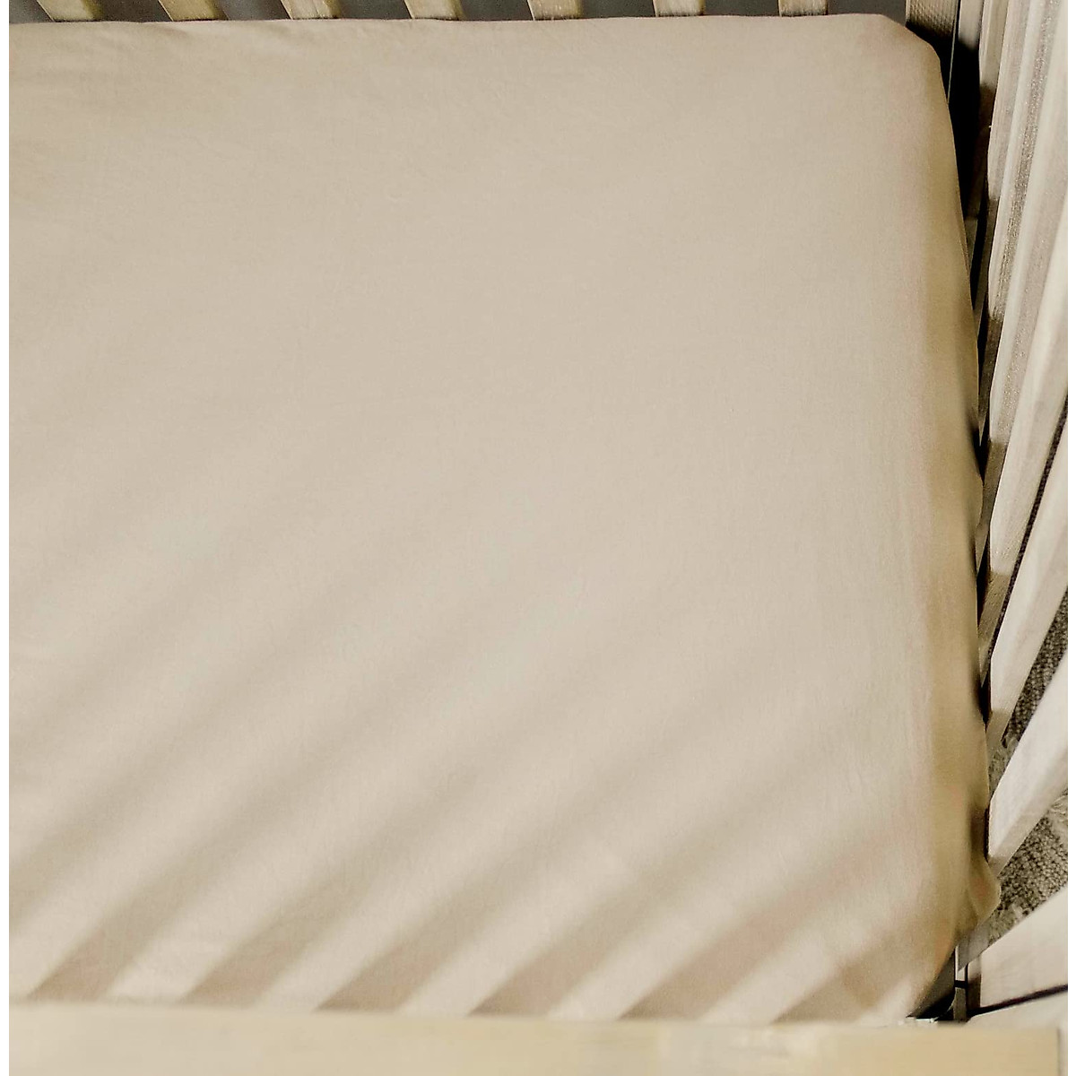 NODNAL CO. 3 Fitted Crib Sheets Rainbow & Solid Colors Set - 100% Oeko-TEX Cotton for Baby Girl/Boy Nursery Bedding - Boho Gender Neutral Watercolor Beige/Tan Set Toddler Mattress 28”x52”x9” Sheet