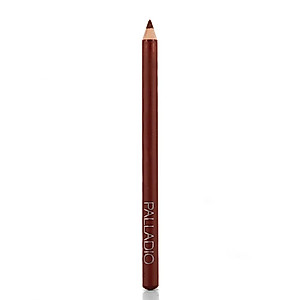 Palladio Lip Liner Pencil, Wooden, Firm yet Smooth, Contour and Line with Ease, Perfectly Outlined Lips, Comfortable, Hydrating, Moisturizing, Rich Pigmented Color, Long Lasting, Walnut