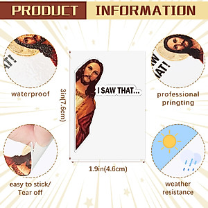 8 Pieces I Saw That Sticker PET Stickers Car Decals Funny for Car Vehicle Truck Window Laptop Water Bottle Bumper Skateboard Computer Backpack Supplies, 4 Styles (3 Inch)